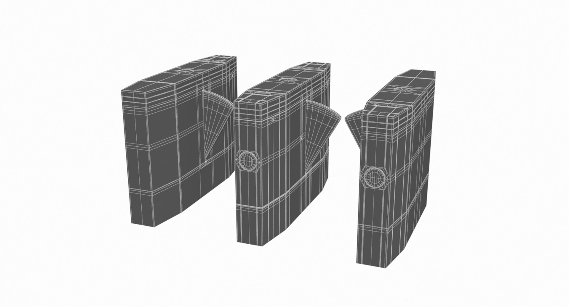 Optical Barriers Access Turnstiles 3D Model - TurboSquid 1420620