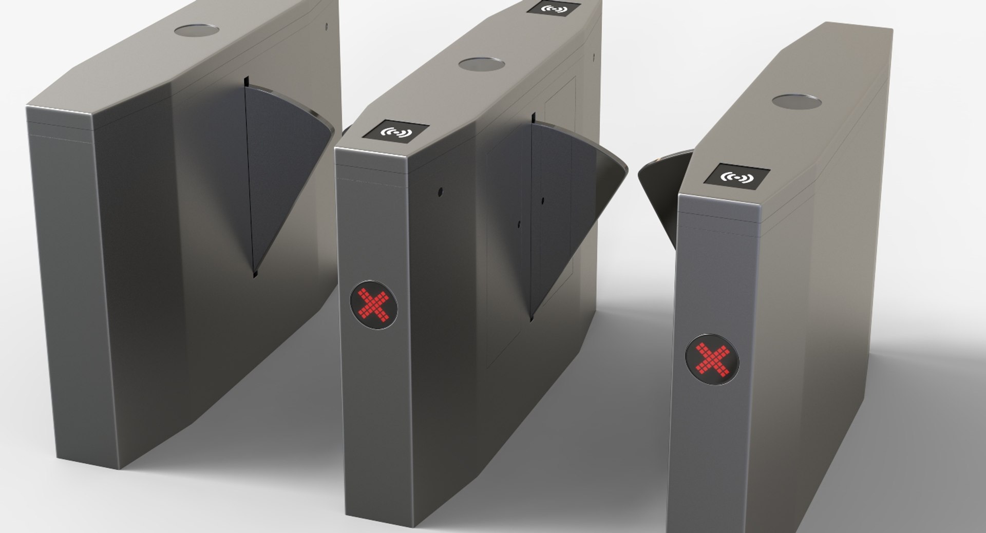 Optical Barriers Access Turnstiles 3D Model - TurboSquid 1420620