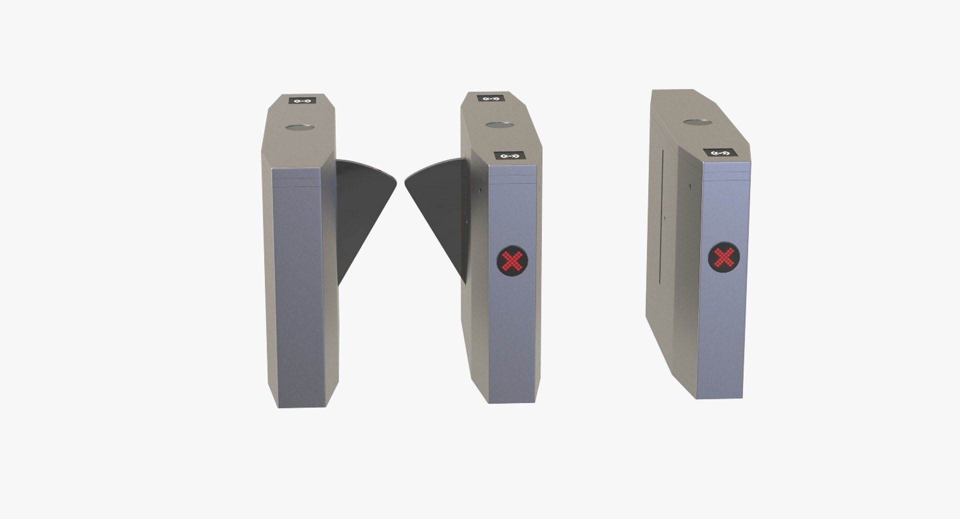 Optical Barriers Access Turnstiles 3D Model - TurboSquid 1420620