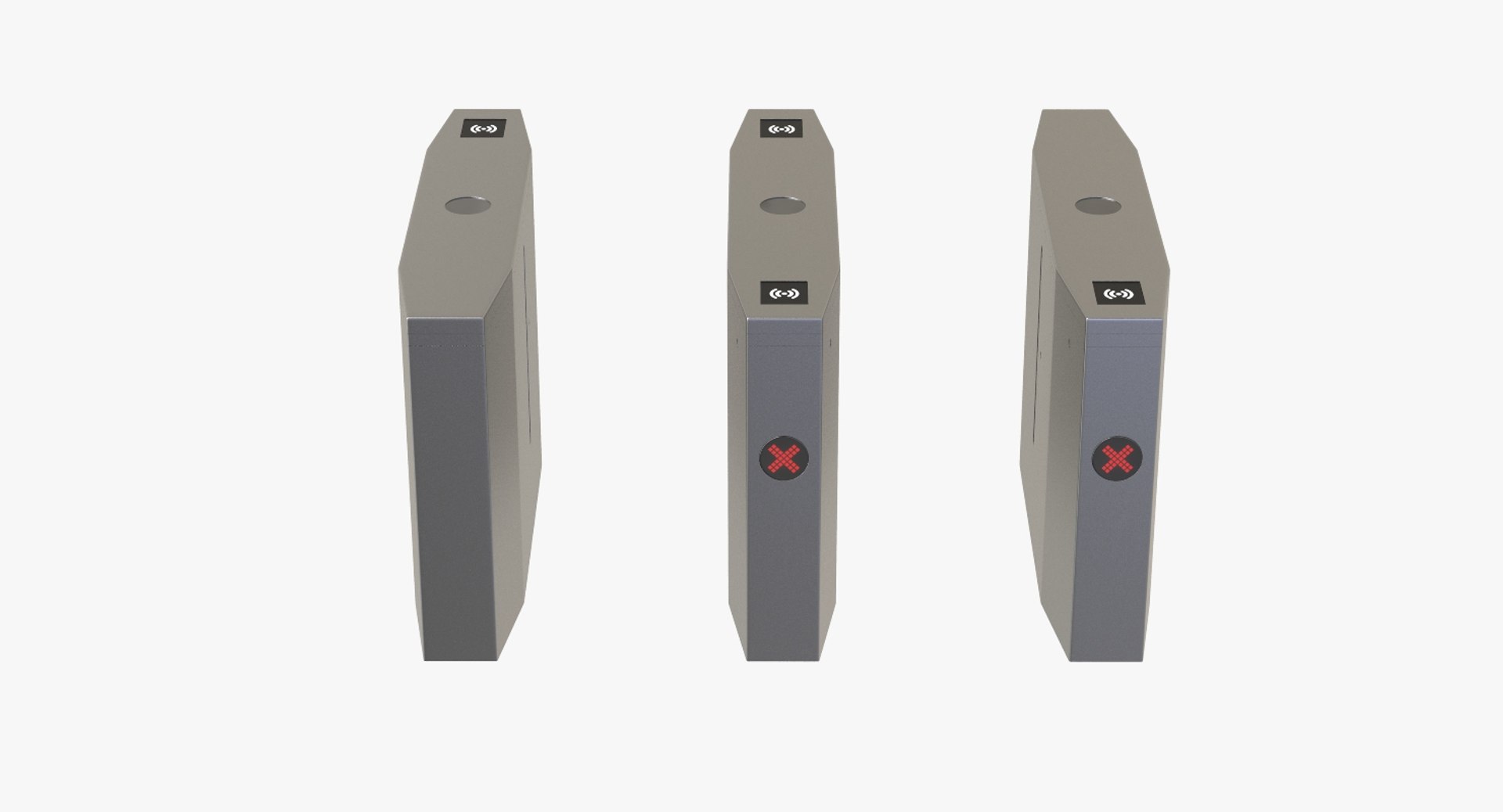 Optical Barriers Access Turnstiles 3D Model - TurboSquid 1420620