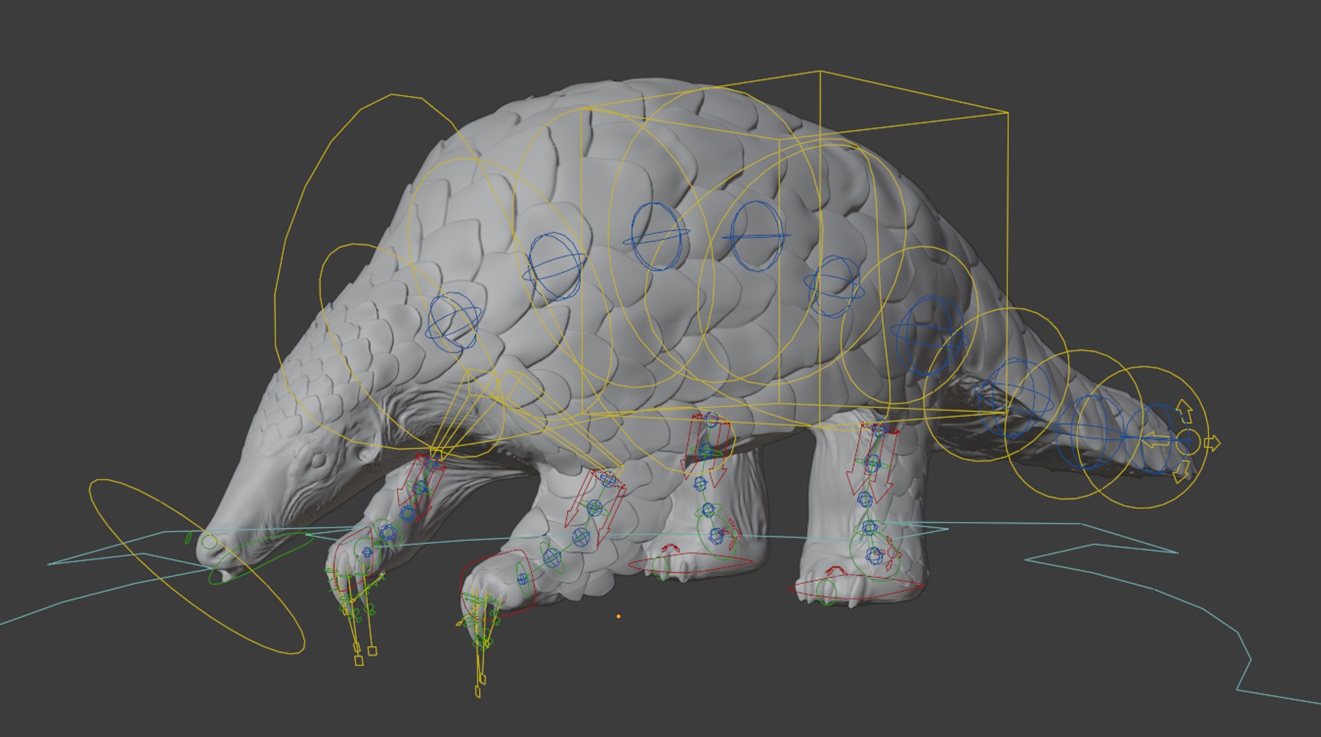 3D Pangolin Rigged Model - TurboSquid 1615929