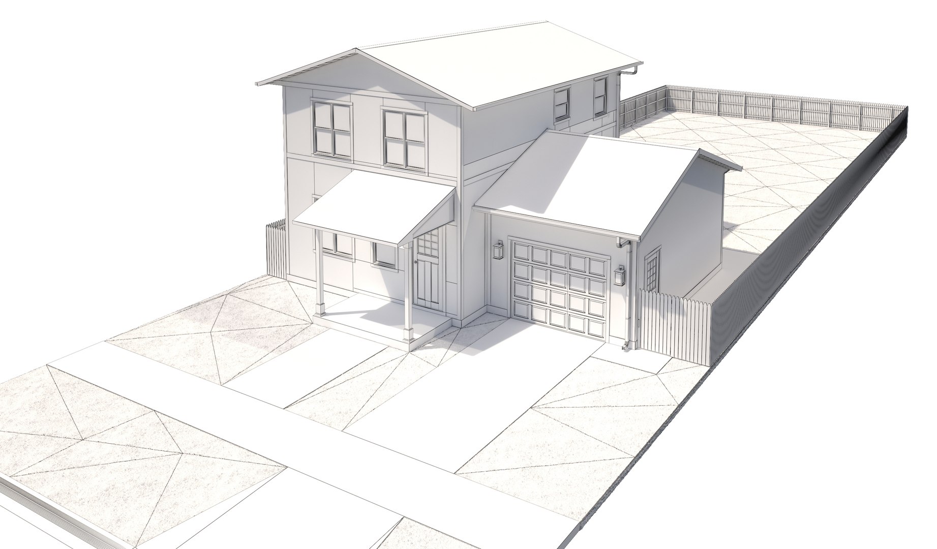 3D Home Building Exterior House Model - TurboSquid 1348360