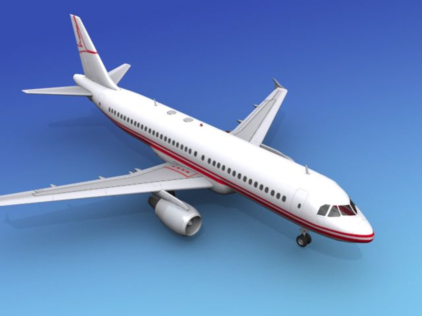 3d Airline Airbus Model