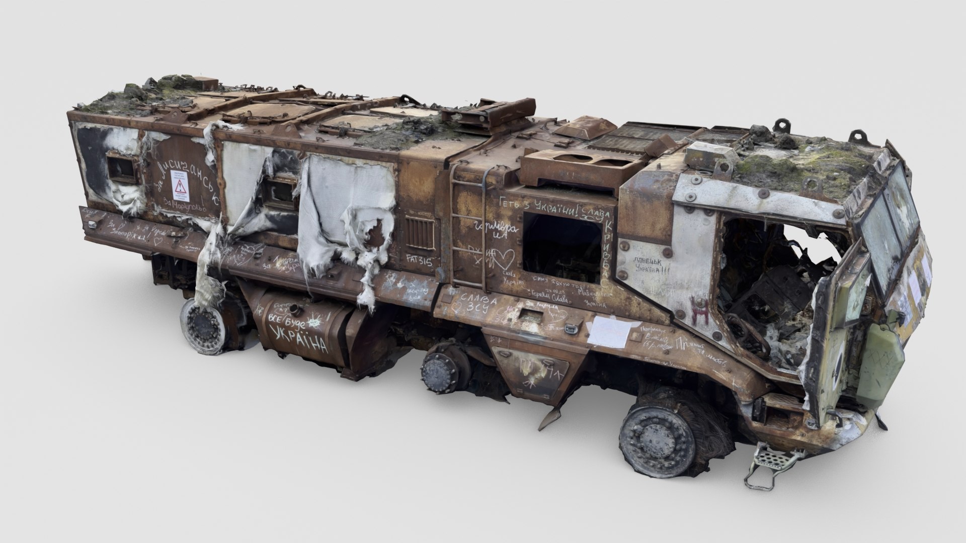 Destroyed KAMAZ-63968 Typhoon-K MRAP model - TurboSquid 2141211