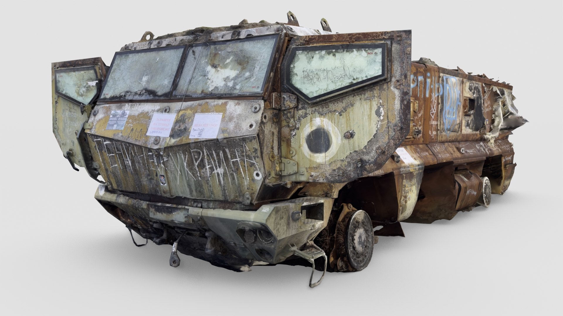 Destroyed KAMAZ-63968 Typhoon-K MRAP model - TurboSquid 2141211