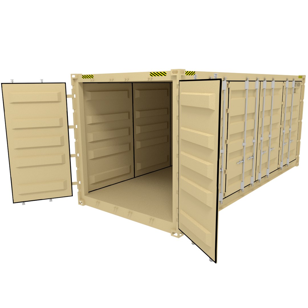 3d Model Of 20 Foot Shipping Container