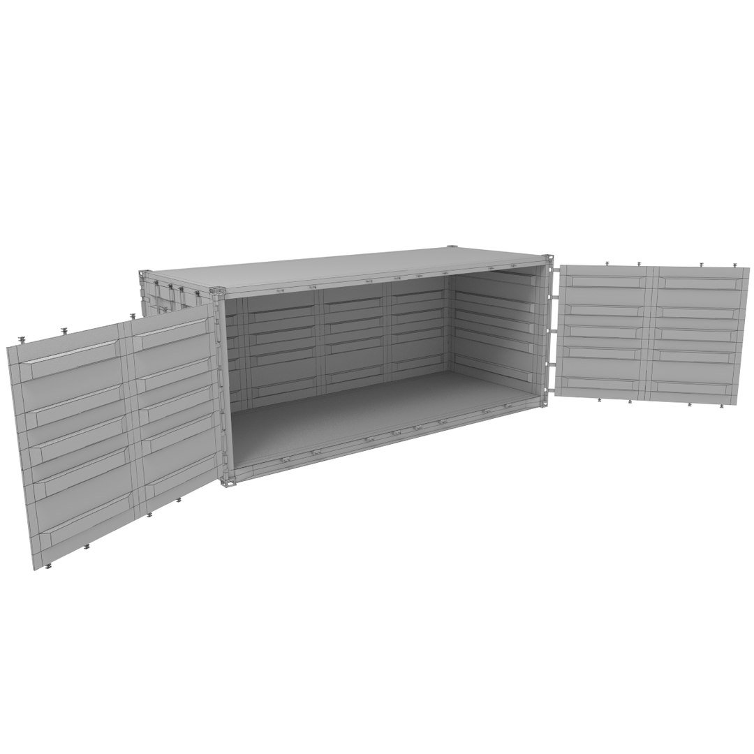 3d Model Of 20 Foot Shipping Container