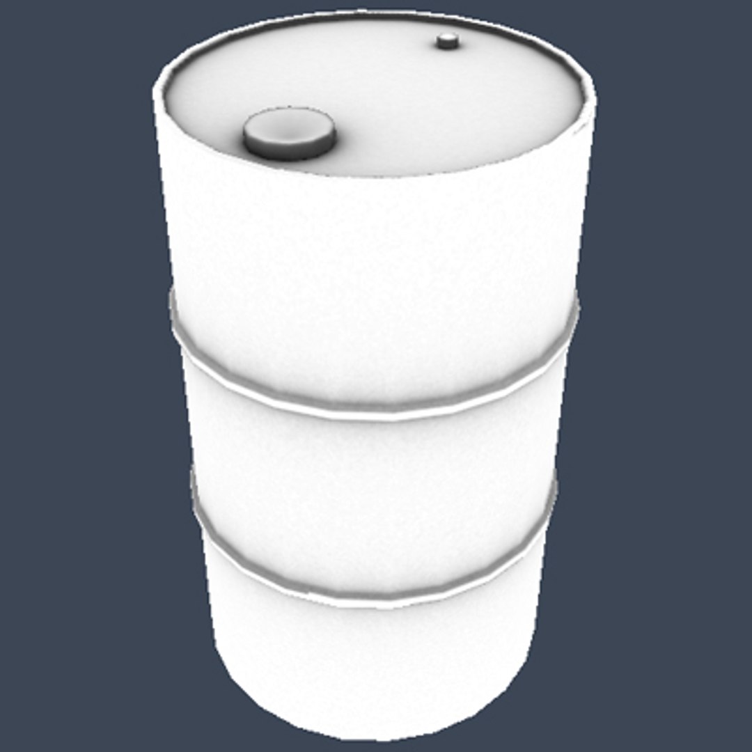 Yellow Gallon Drum 3d Model