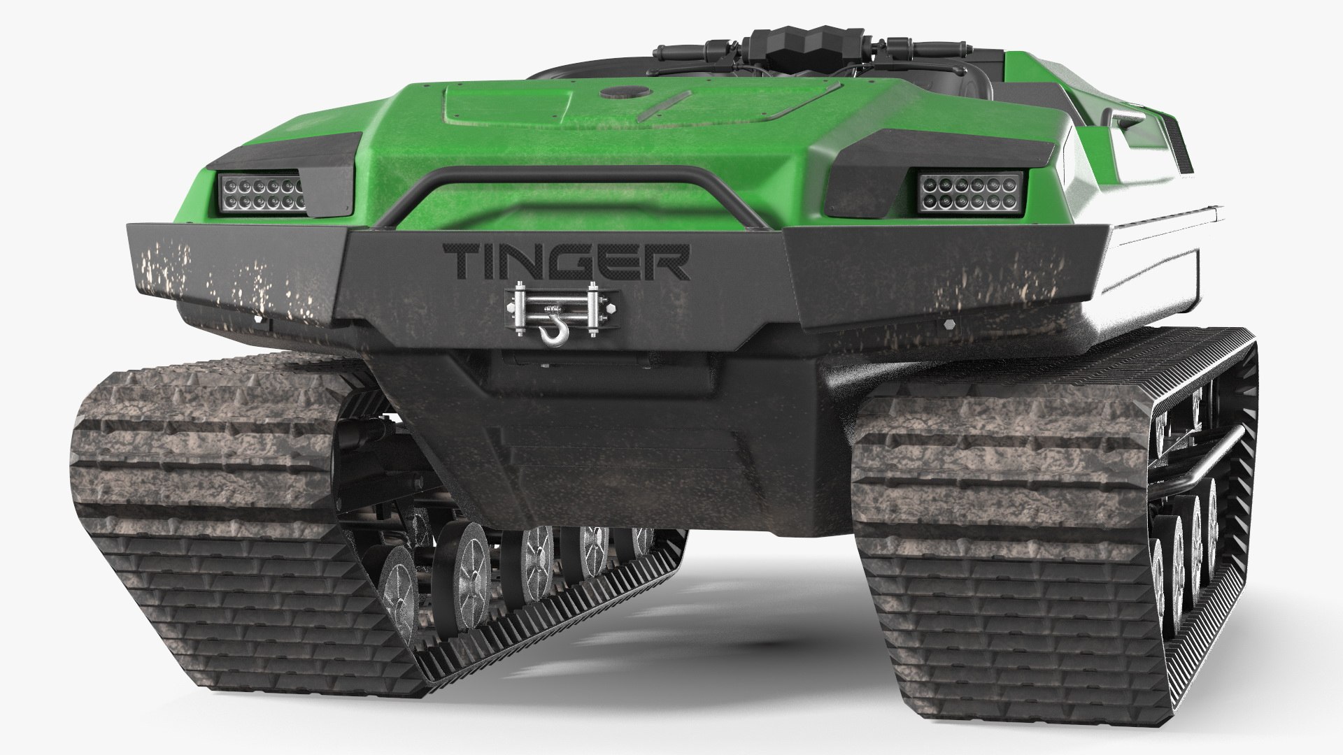 3D ATV Tinger Track No Roof Dirty Rigged model - TurboSquid 2001496