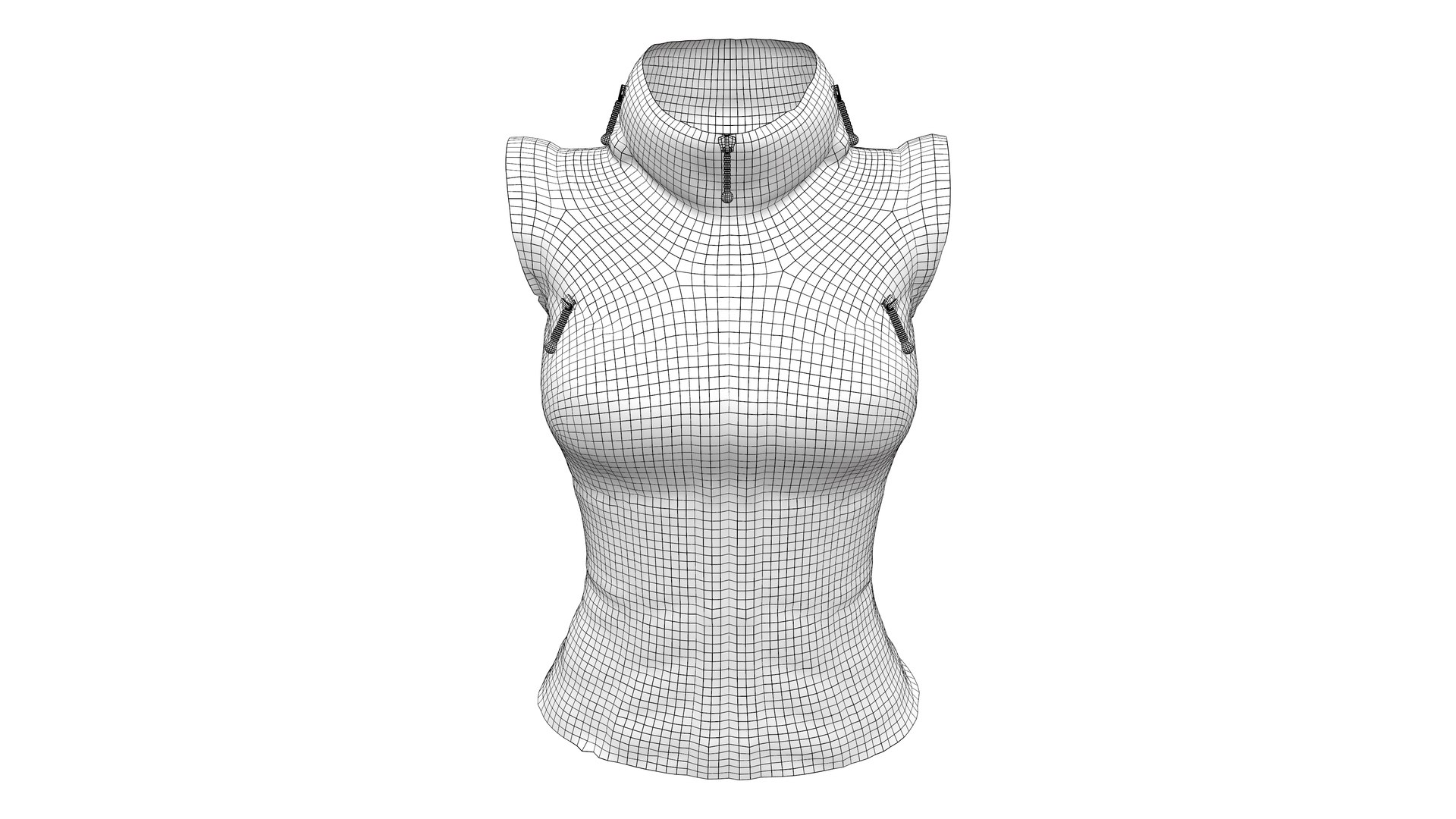 3D Female Army Green Urban Vest Model - TurboSquid 1951825