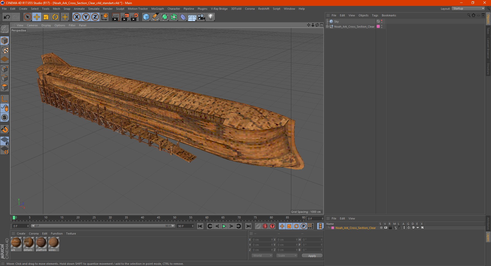 3D Noah Ark Cross Section Clear - TurboSquid 1772215