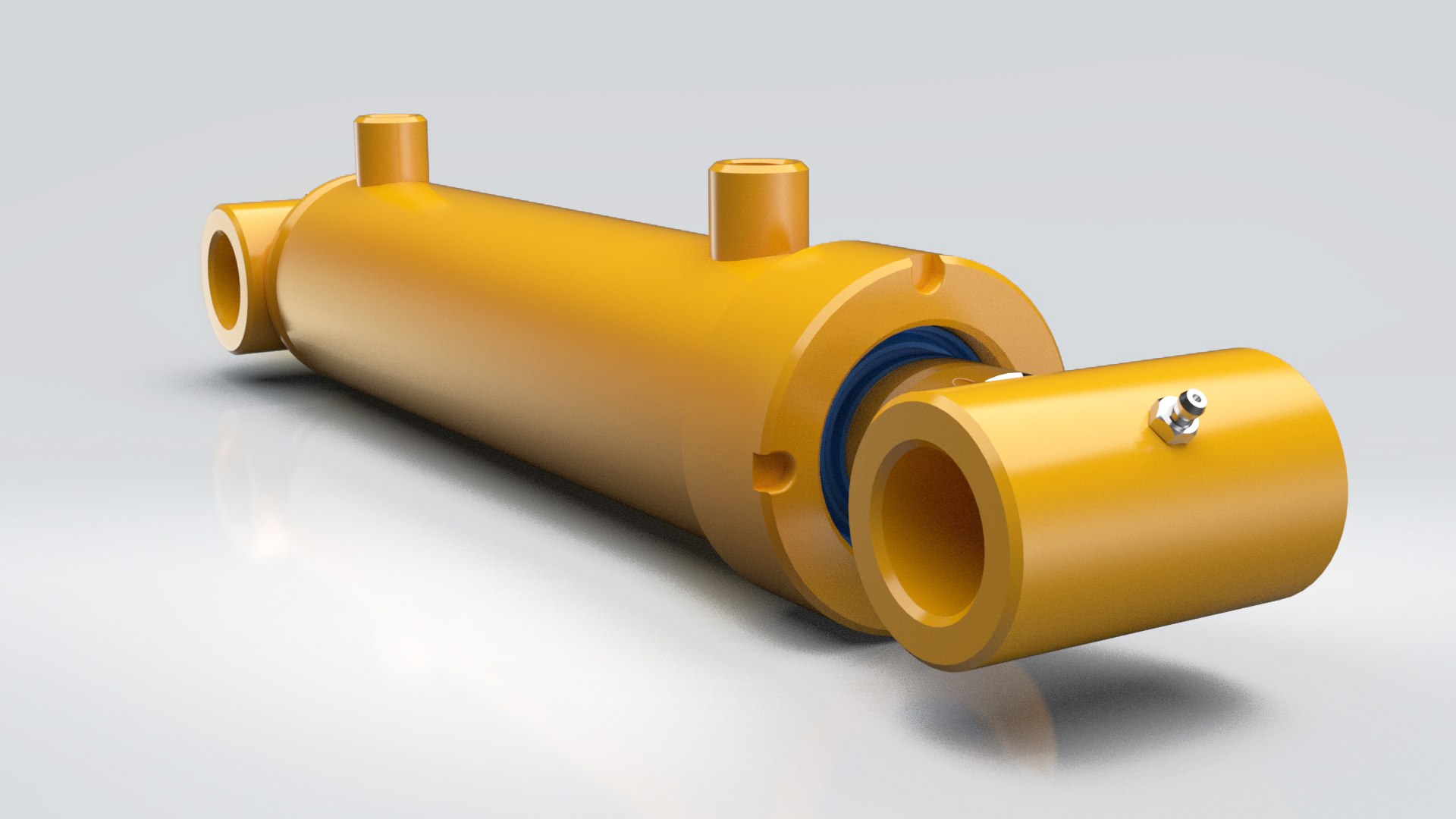 Double Acting Hydraulic Cylinder Assembly SolidWorks STEP 3D Model - TurboSquid 2434904