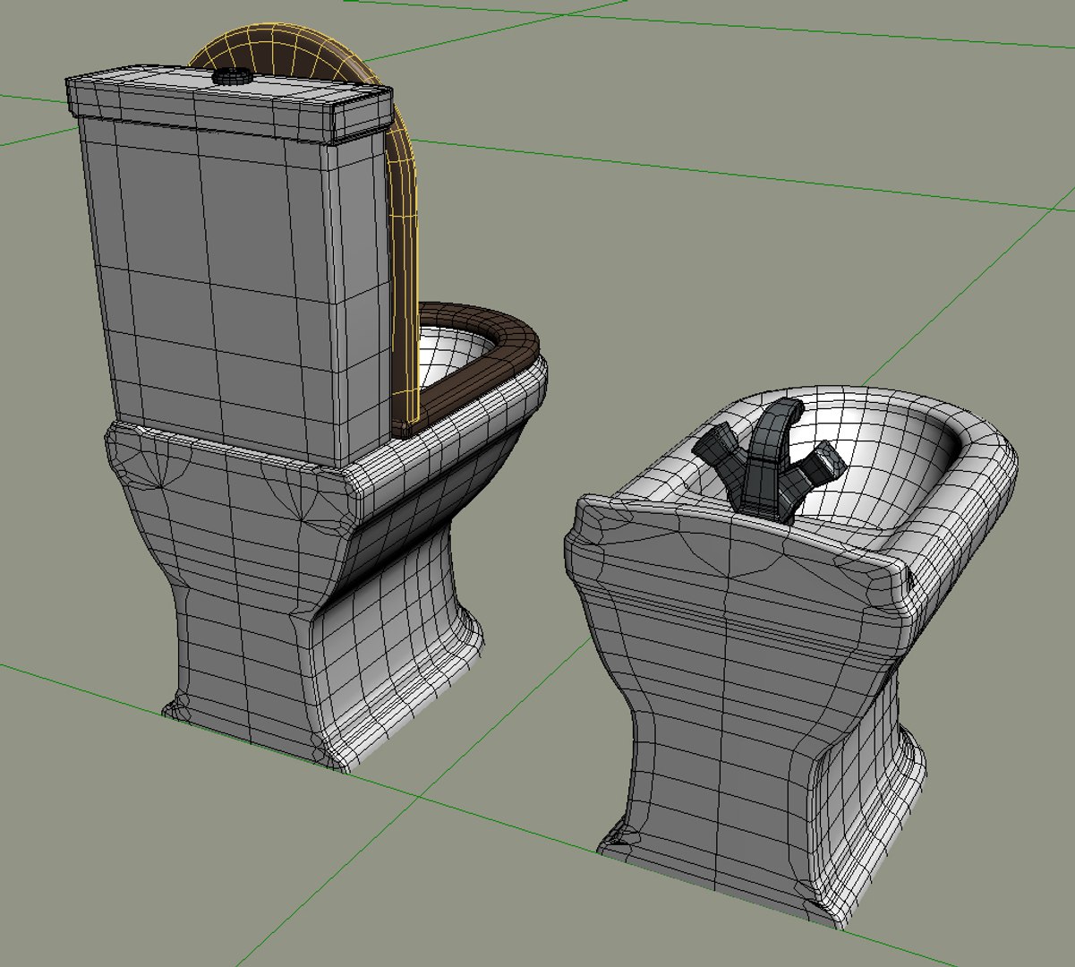 3d model of wc lavatory bathroom