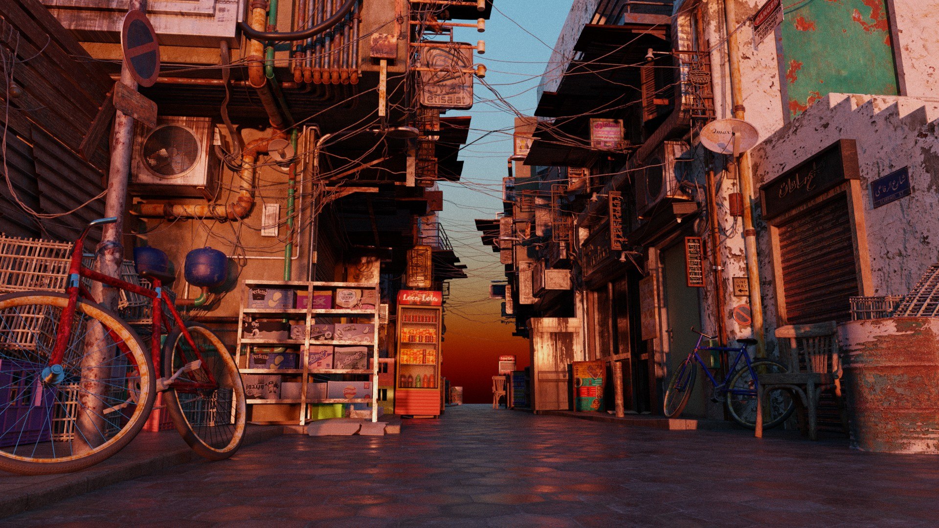 Cairo Streets - Day and Night - Animated Neon Signs - Egyptian ...