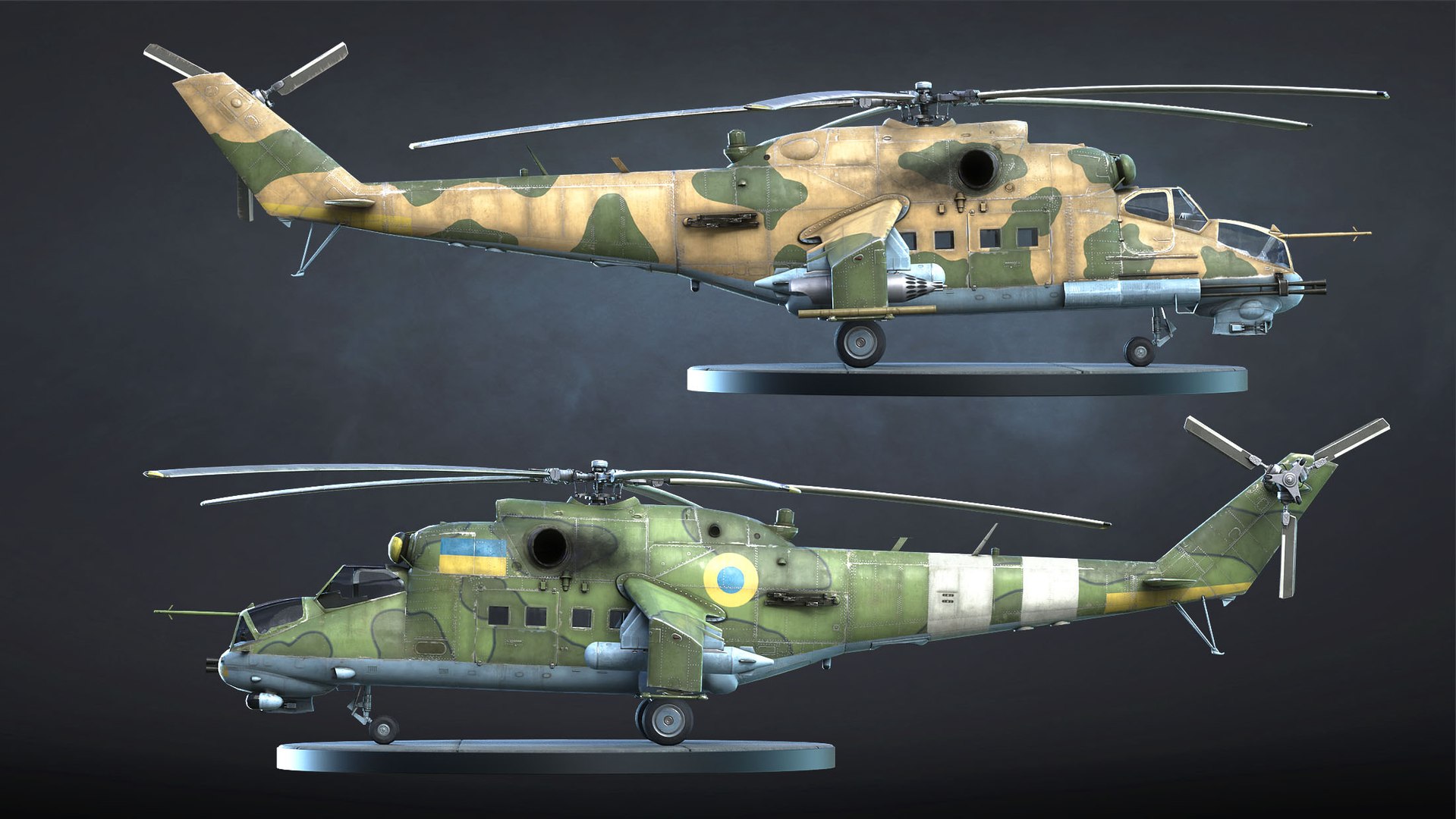 3D Mi-24 Helicopter Low-Poly Model - TurboSquid 1983269