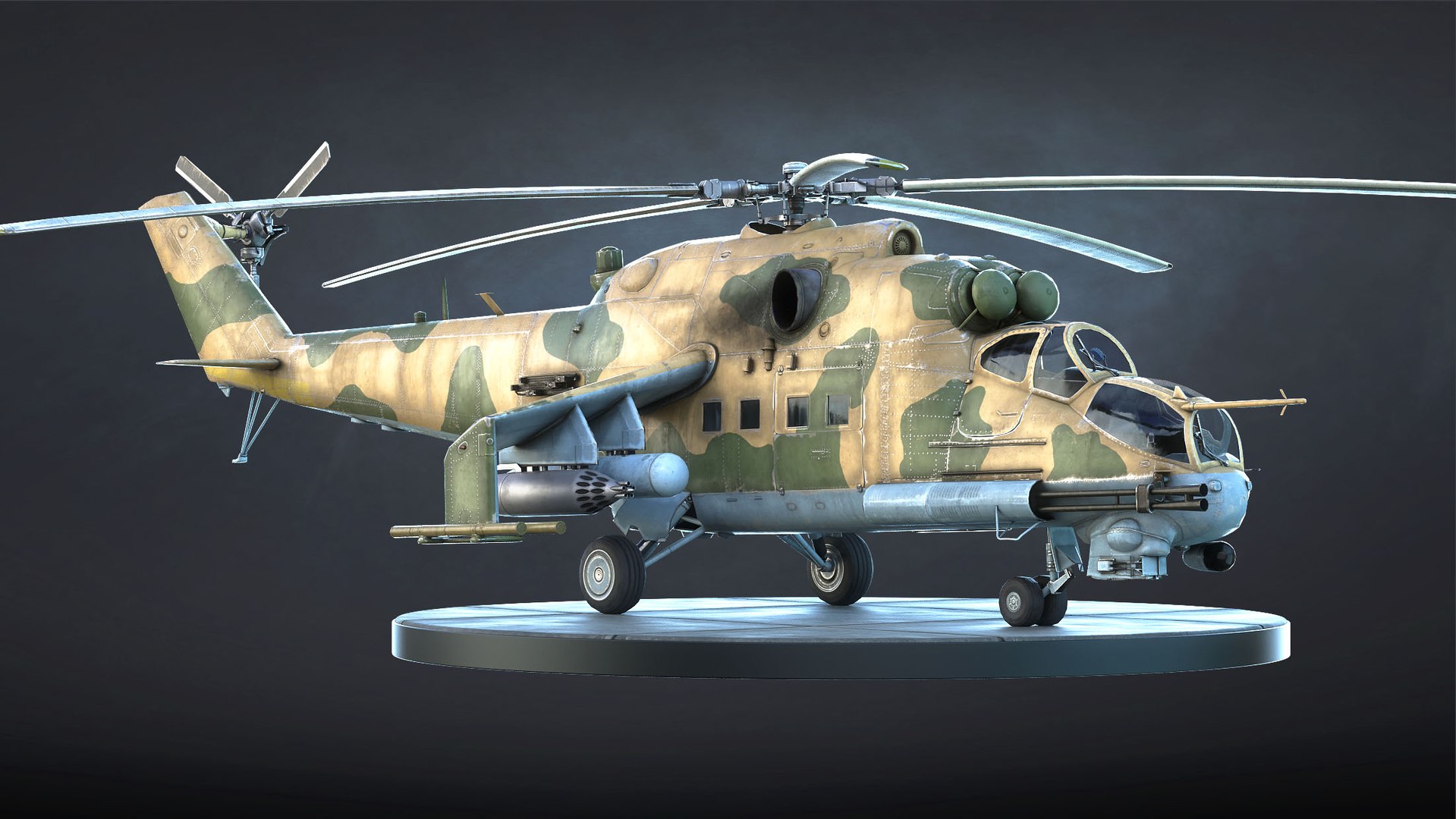 3D Mi-24 Helicopter Low-Poly Model - TurboSquid 1983269