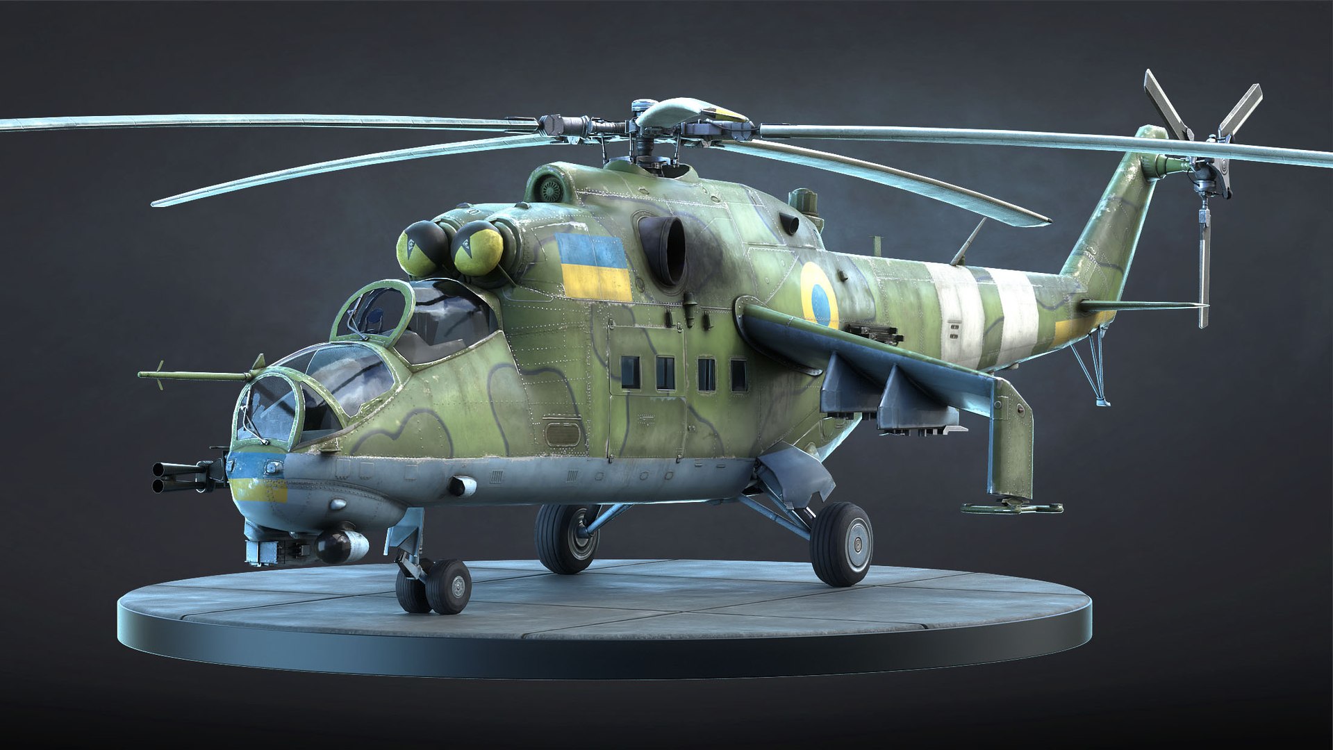3D Mi-24 Helicopter Low-Poly Model - TurboSquid 1983269