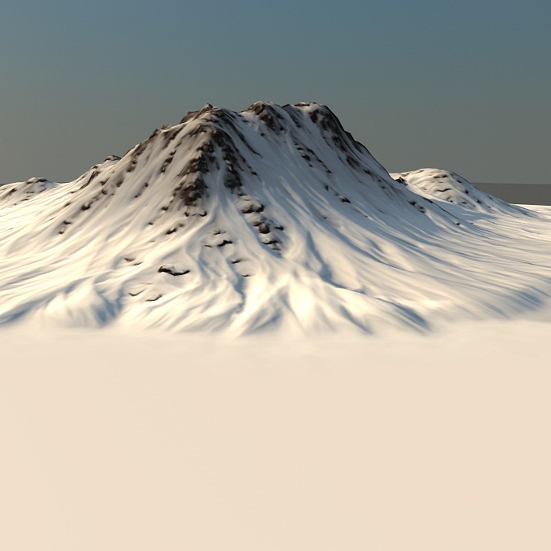 Snowy Mountain 3d Model