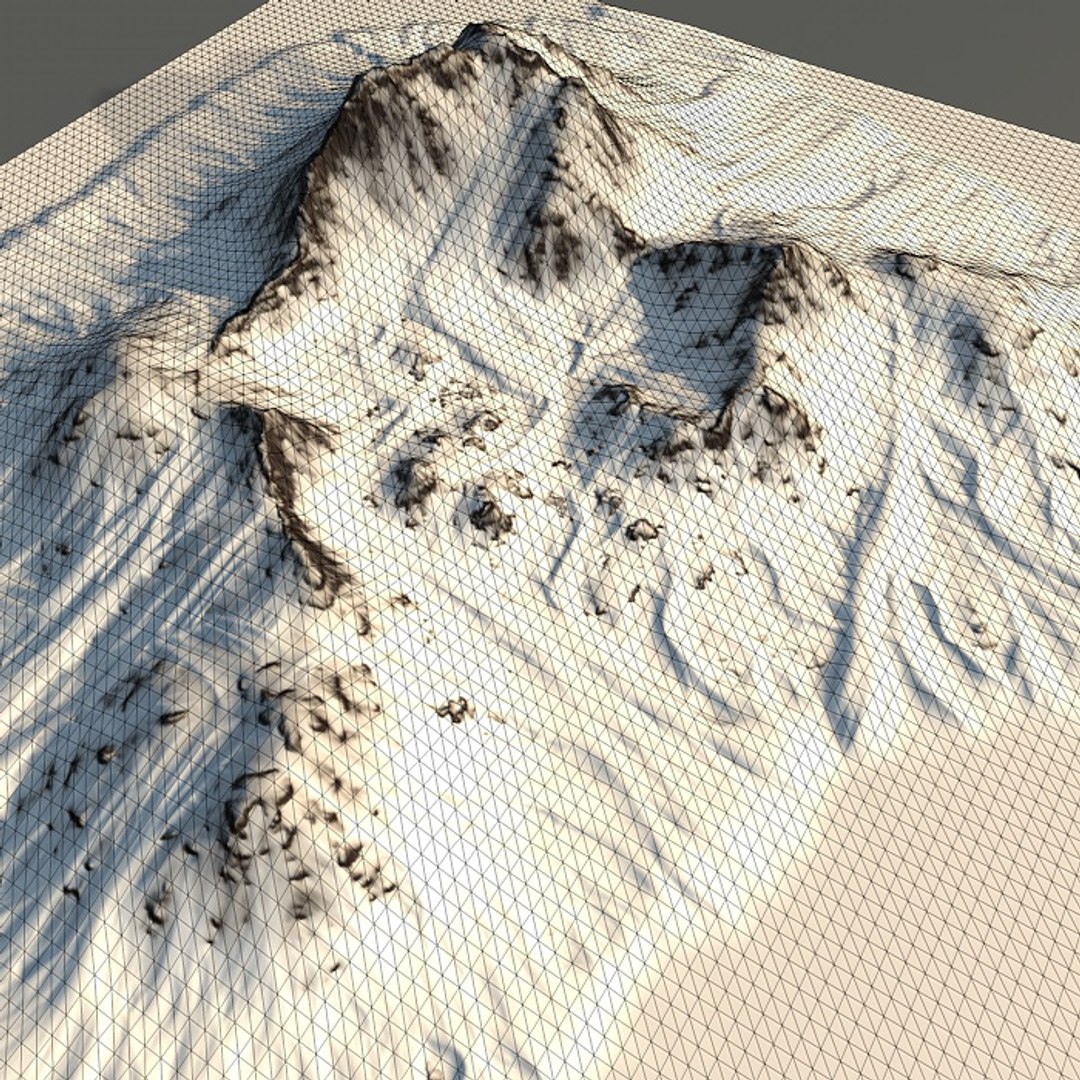 Snowy Mountain 3d Model