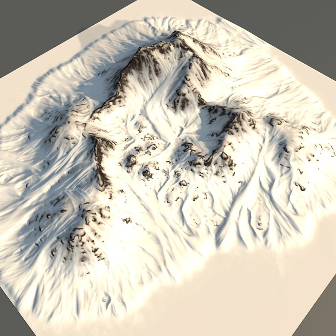 Snowy Mountain 3d Model