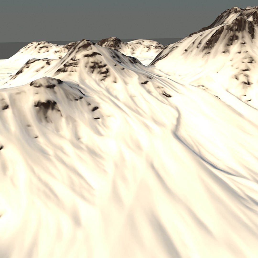 Snowy Mountain 3d Model