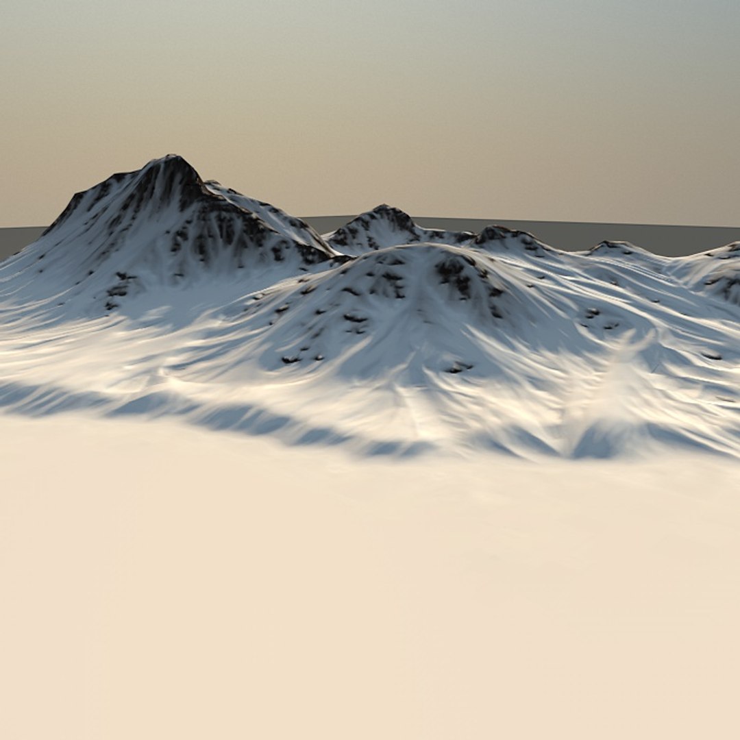 Snowy Mountain 3d Model