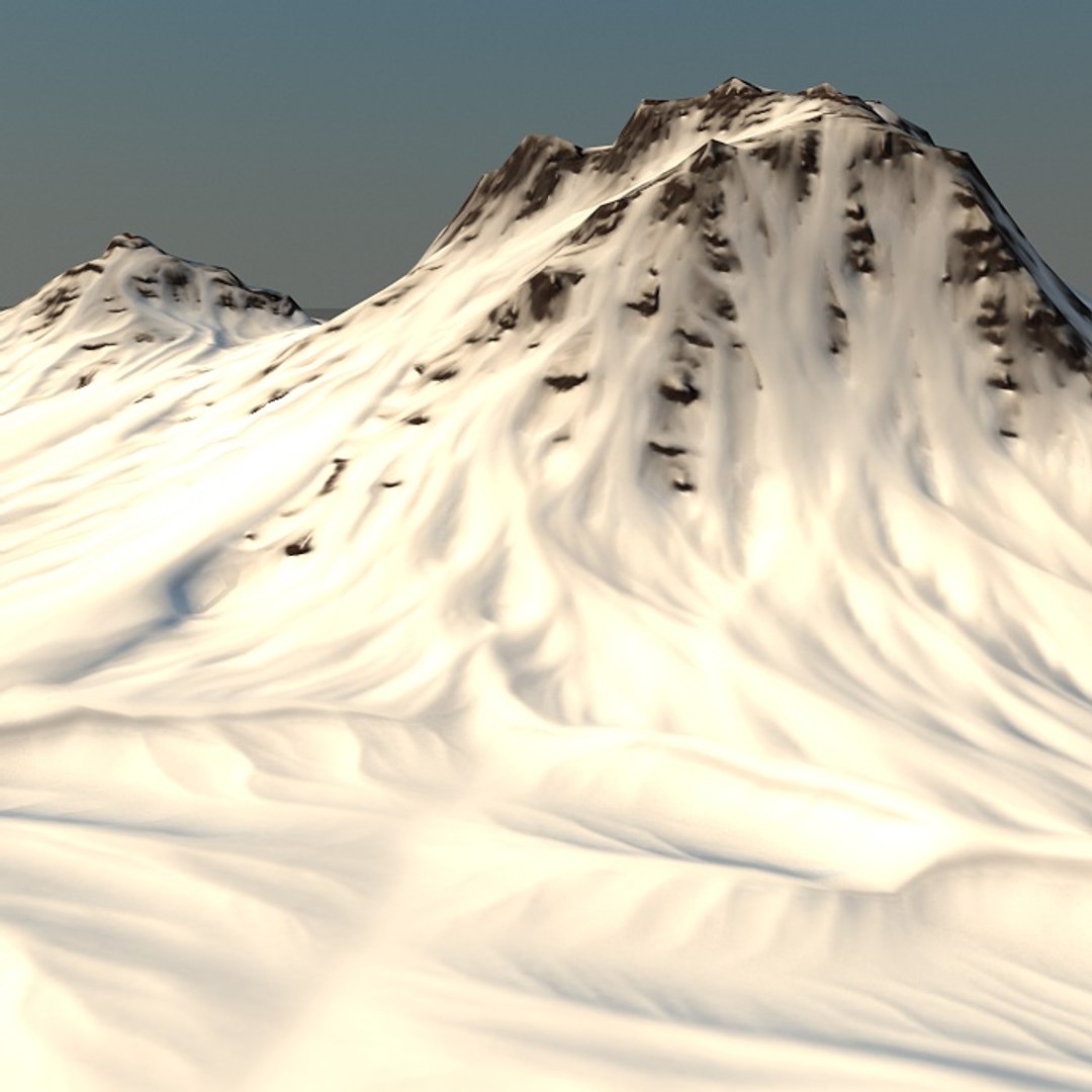 Snowy Mountain 3d Model