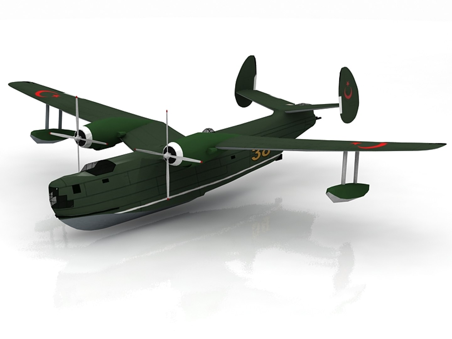 Beriev Floatplane Aircraft Hydro 3D Model - TurboSquid 1646649