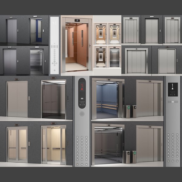 3d door elevator model