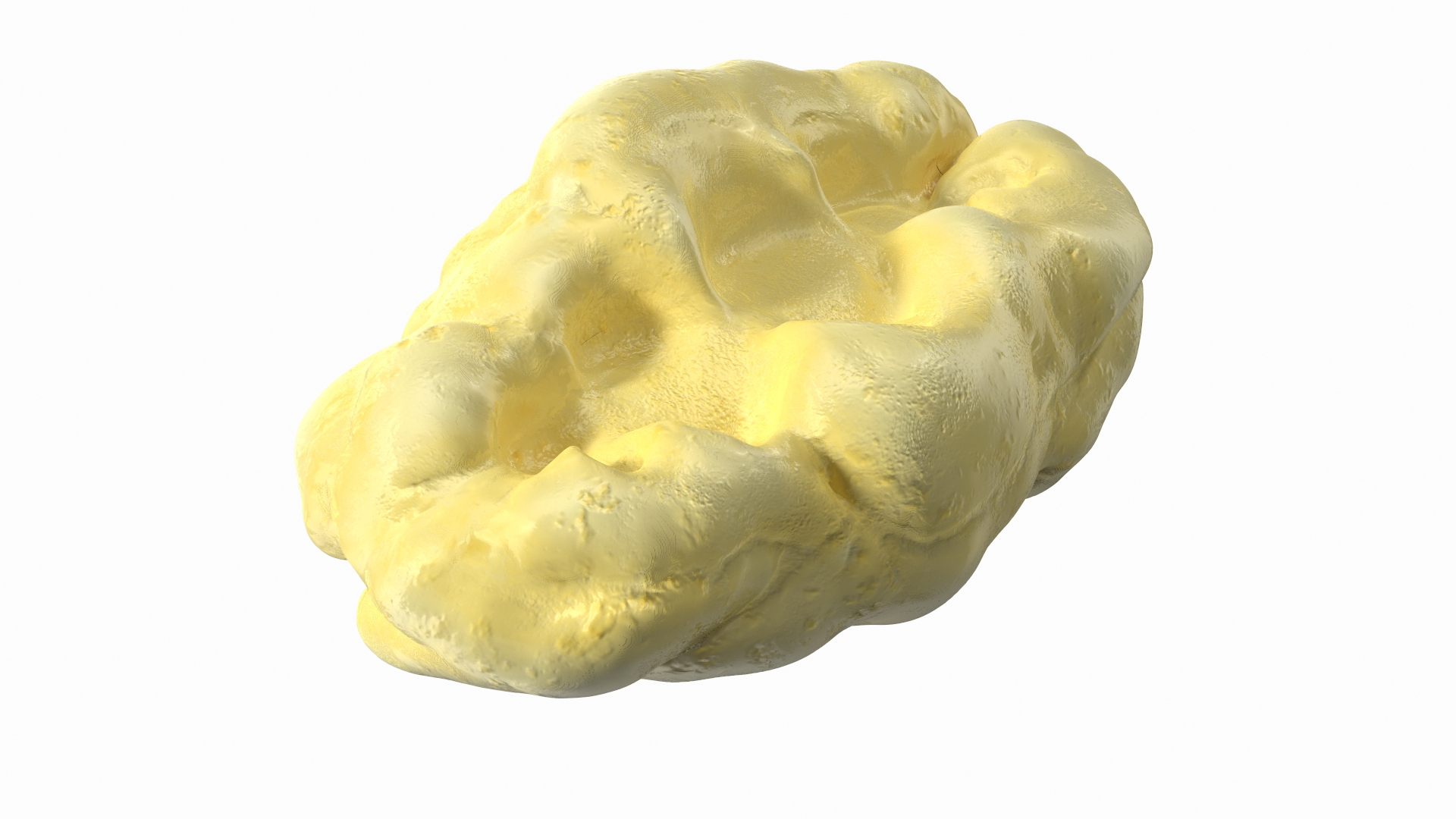 3D Yellow Chewed Bubble Gum With Teeth Marks - TurboSquid 1830793