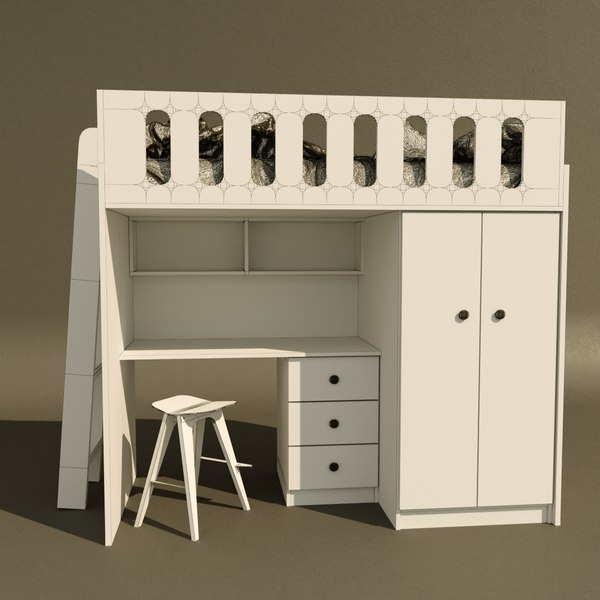 5 item bunk bed design collection. 3D - TurboSquid 1730480