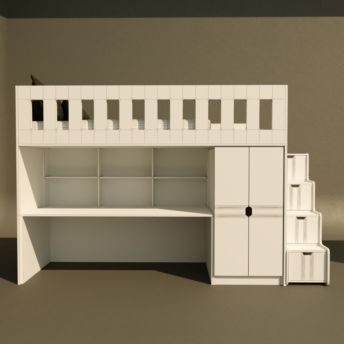 5 item bunk bed design collection. 3D - TurboSquid 1730480