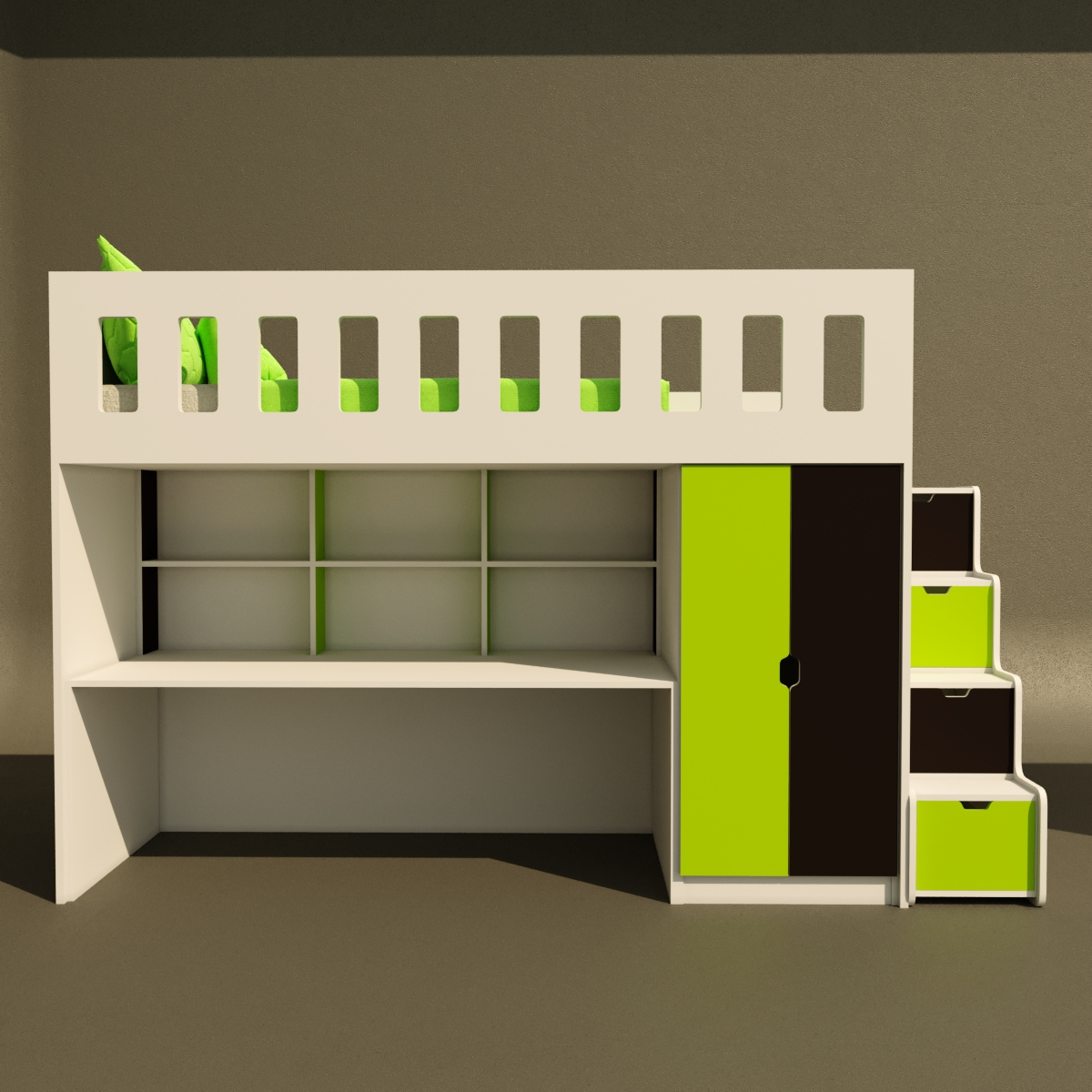 5 item bunk bed design collection. 3D - TurboSquid 1730480