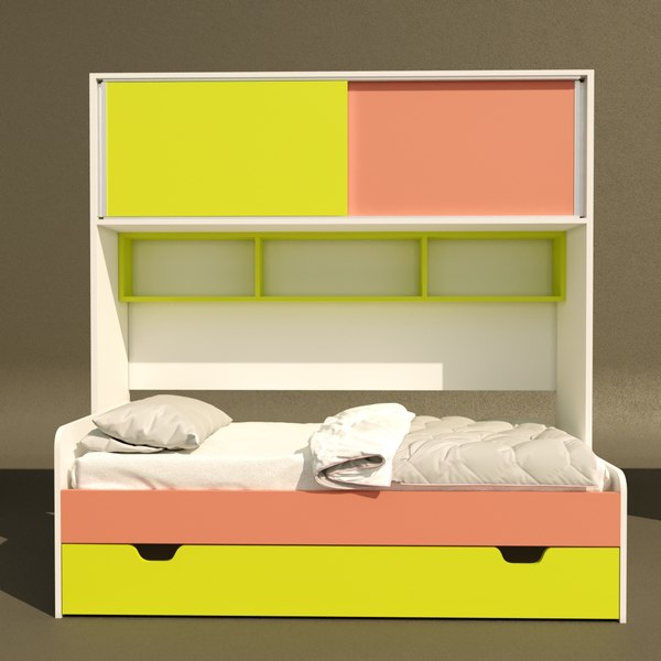 5 item bunk bed design collection. 3D - TurboSquid 1730480