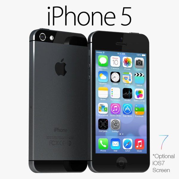apple iphone 5 black obj