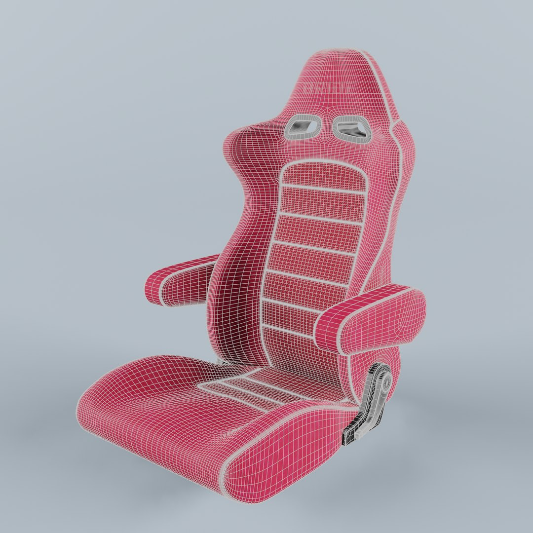 BRIDE EUROSTER II CRUZ Red Seat Model - TurboSquid 1790999