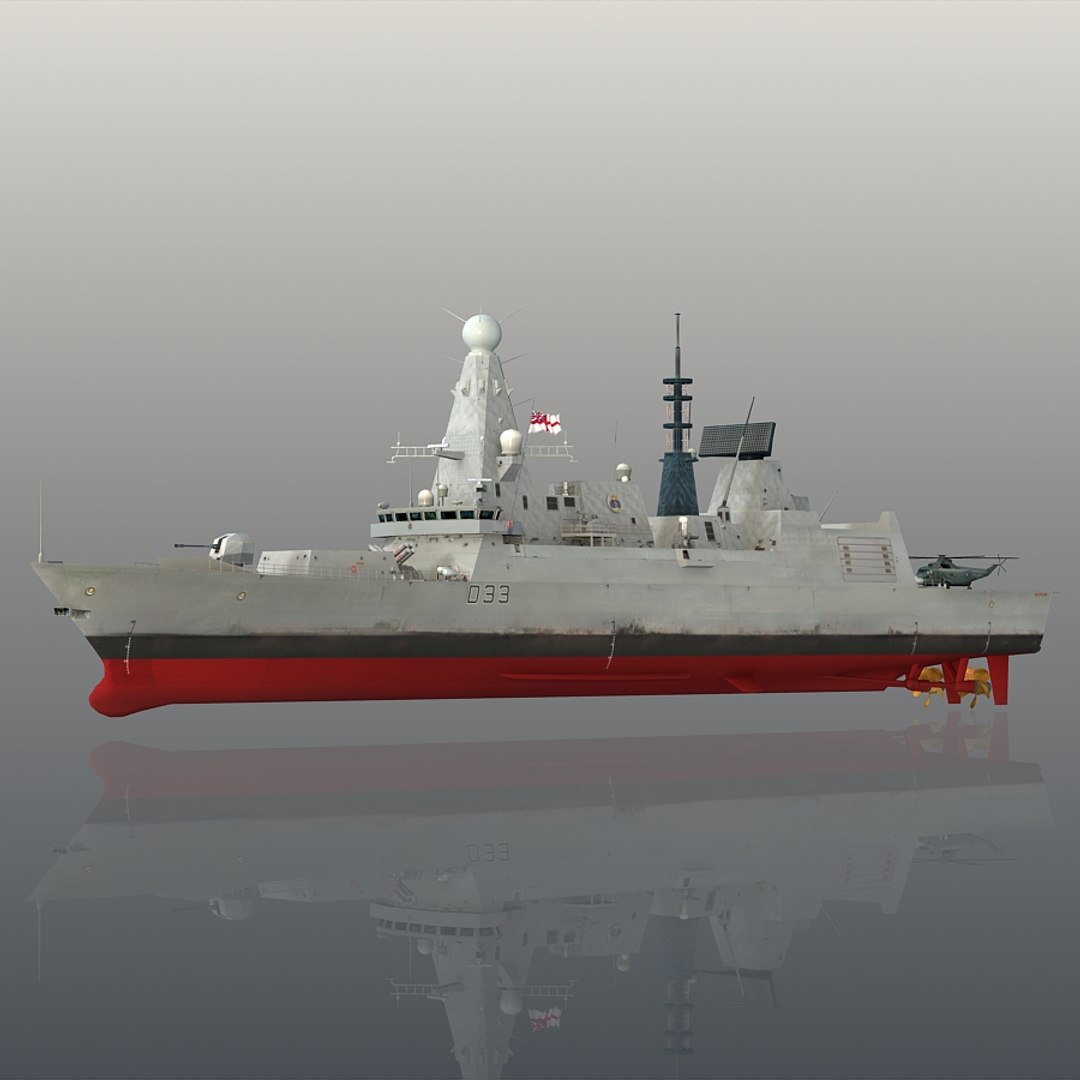 3d Model Hms Dauntless D33 Type 45