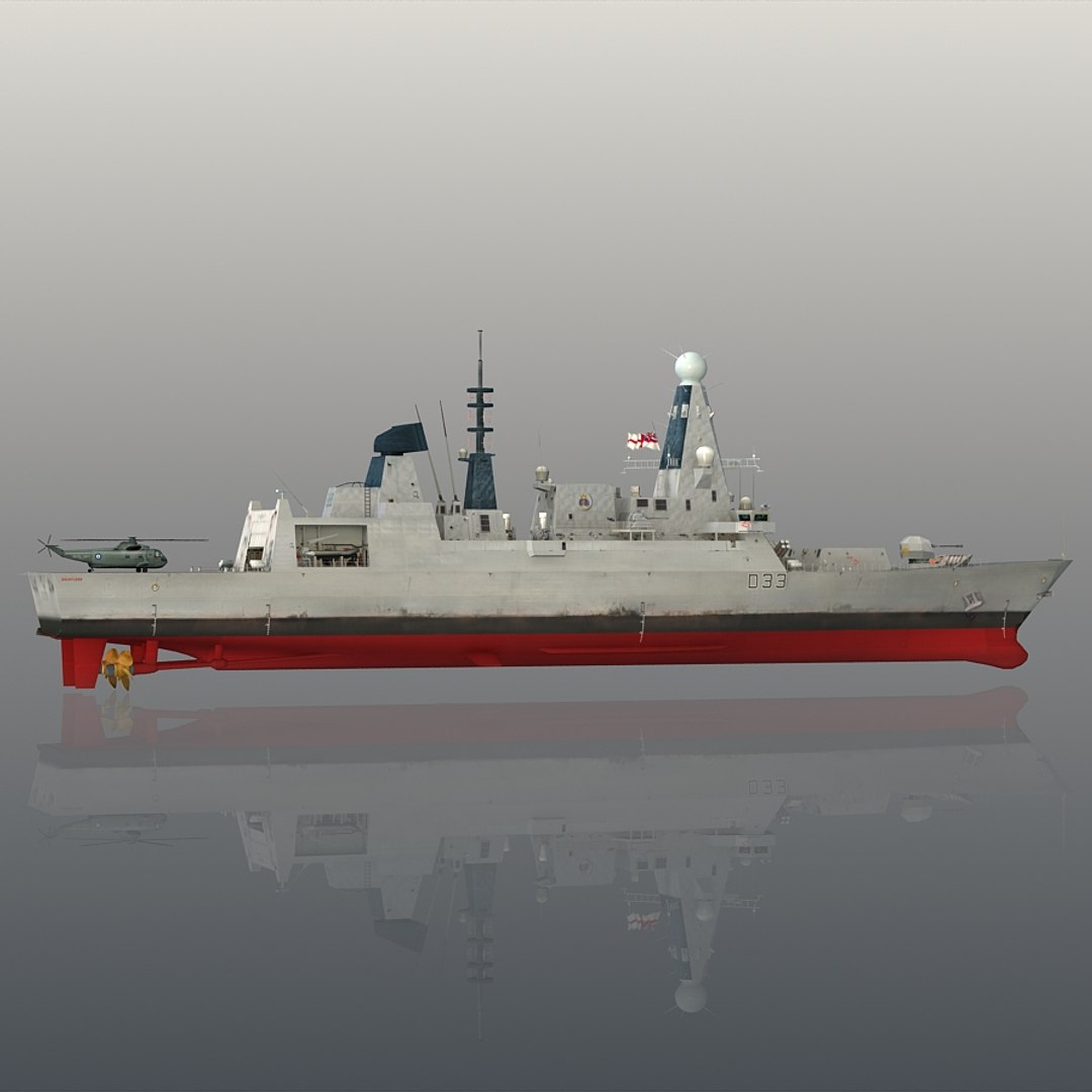 3d Model Hms Dauntless D33 Type 45