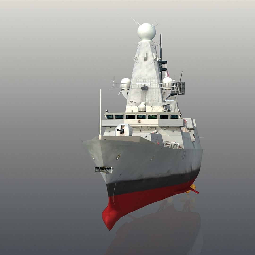 3d Model Hms Dauntless D33 Type 45