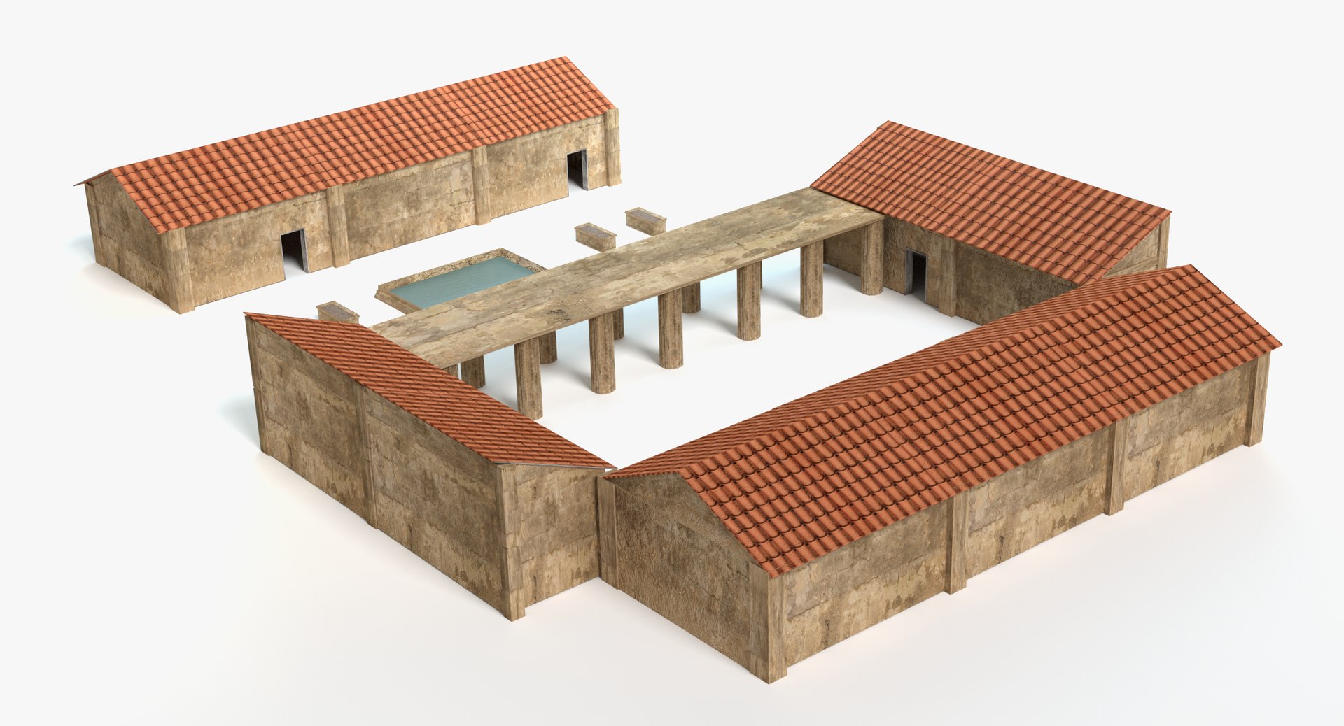 Roman Village 3d 3ds