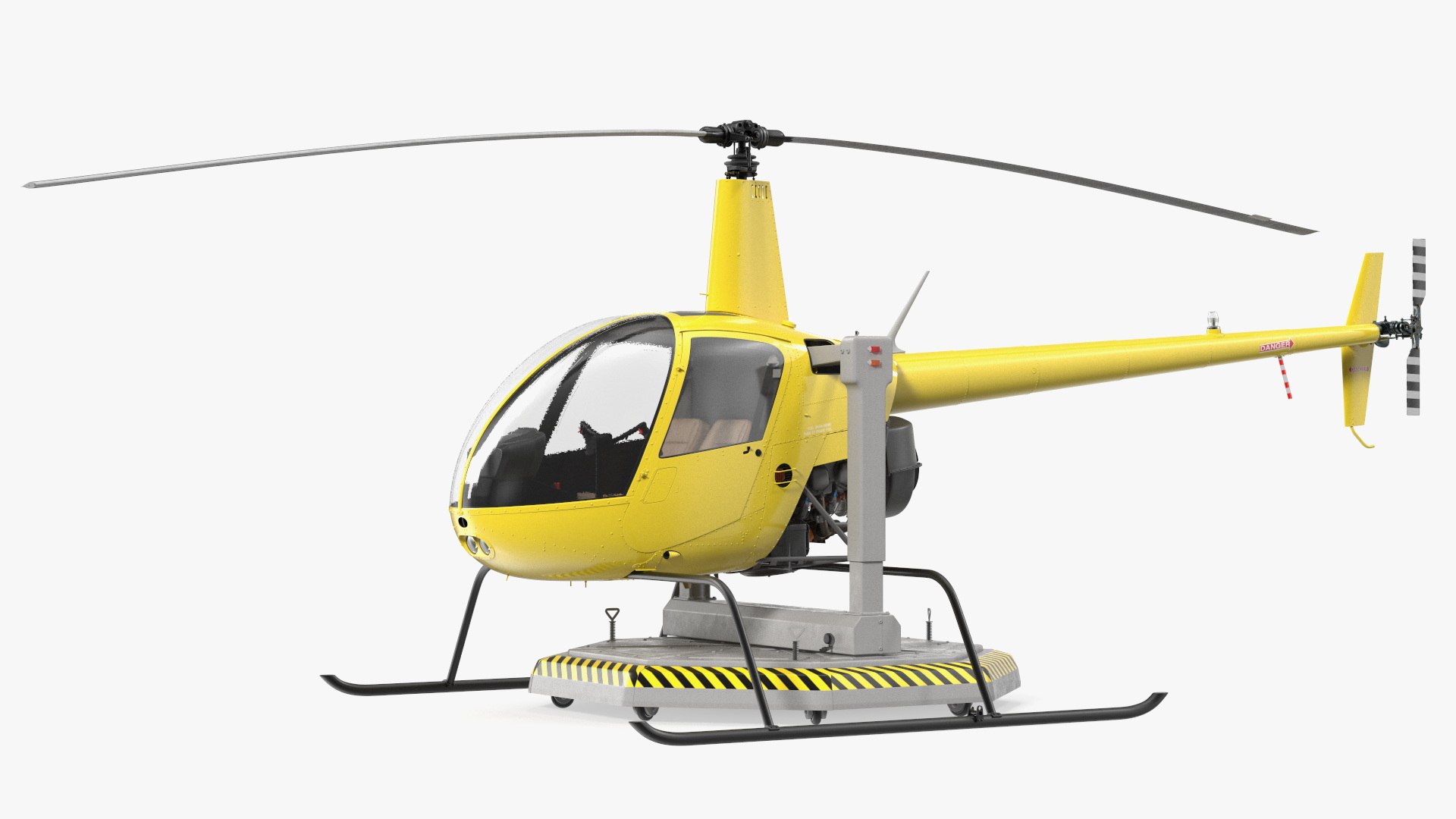 3D model Helicopter Simulator Yellow Rigged for Maya - TurboSquid 2123516