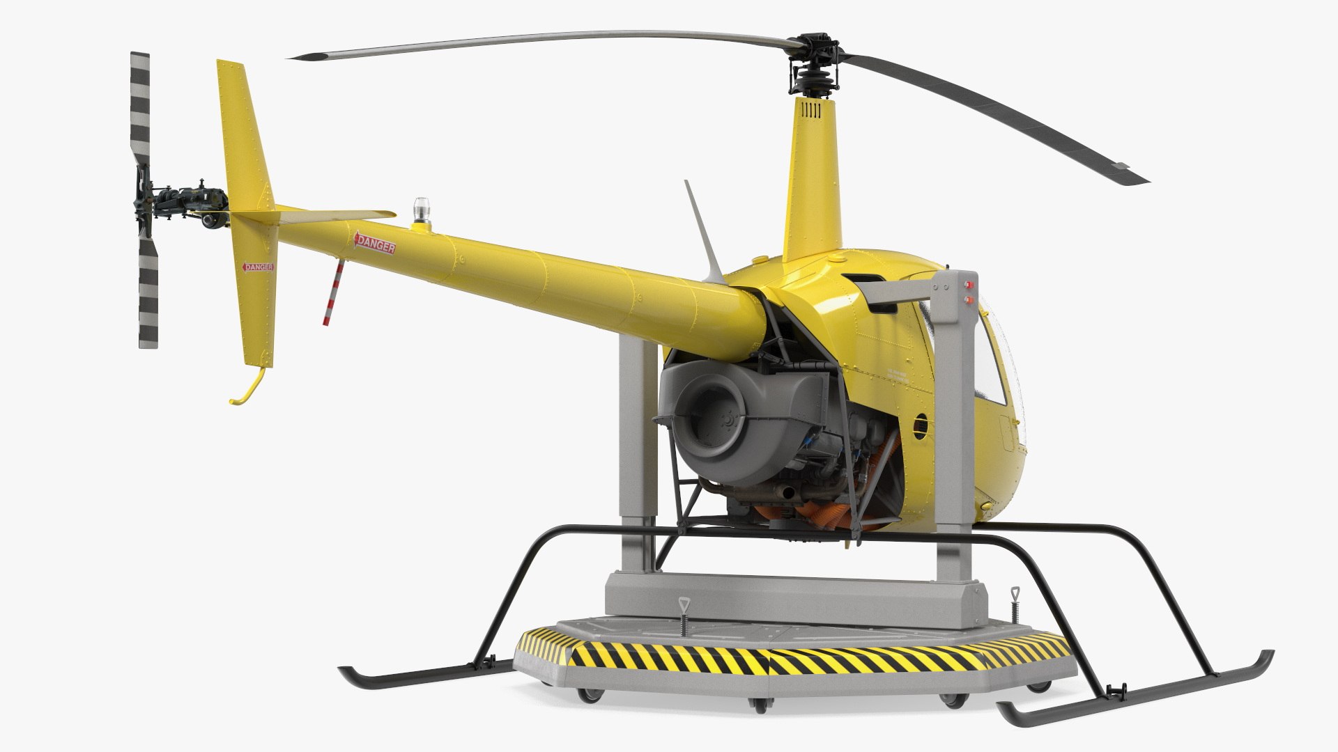 3D model Helicopter Simulator Yellow Rigged for Maya - TurboSquid 2123516