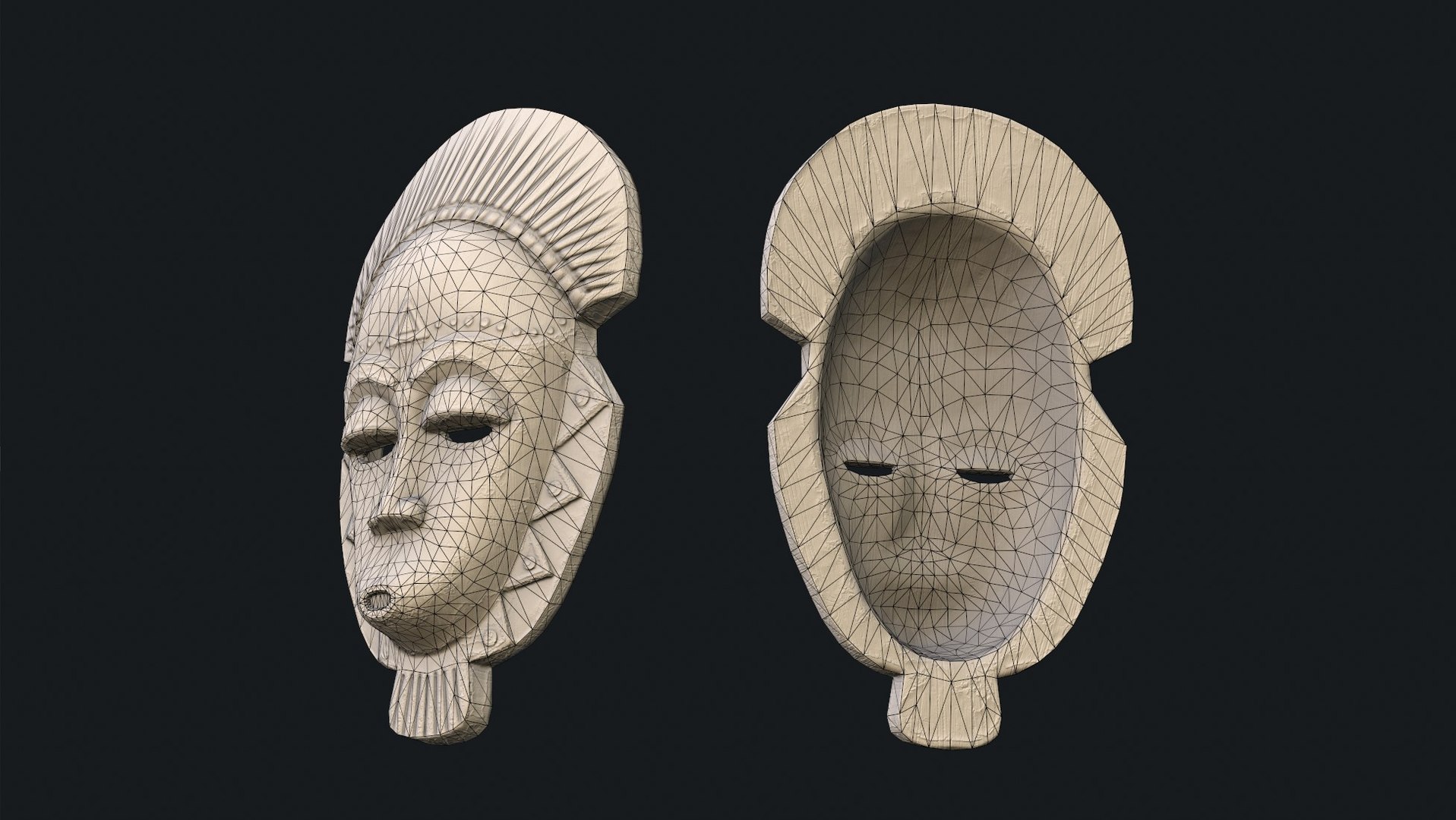 3D African Tribal Mask Model - TurboSquid 2174111
