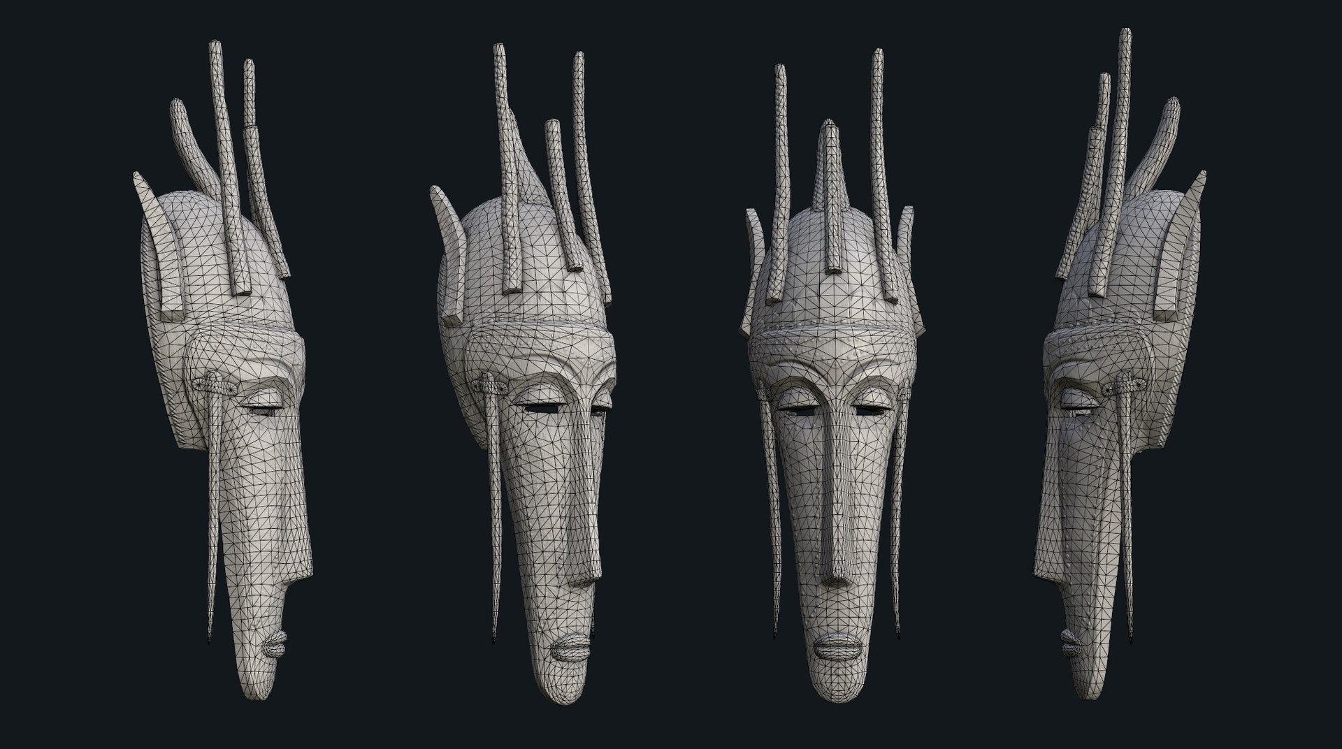 3D African Tribal Mask Model - TurboSquid 2174111