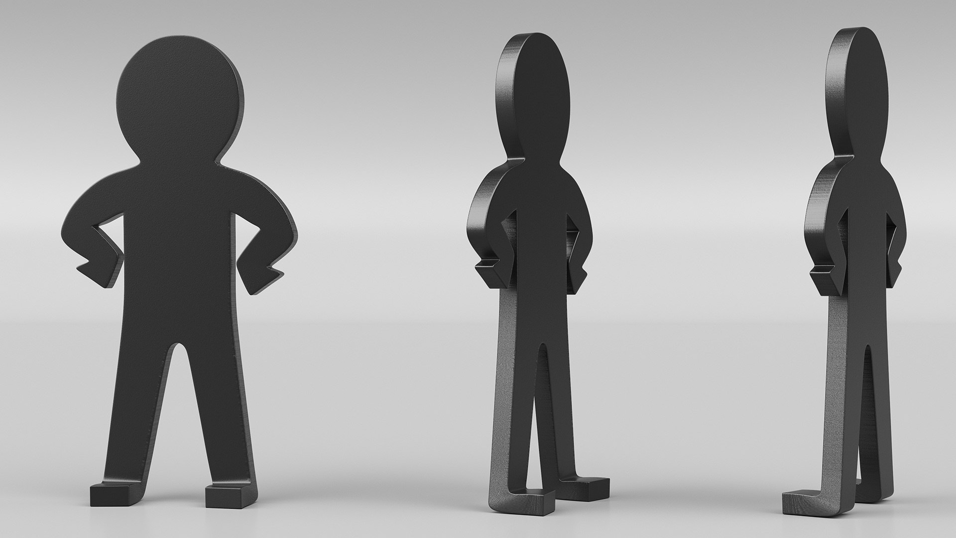 3D Plastic Stickman Confident Pose Black - TurboSquid 2112728