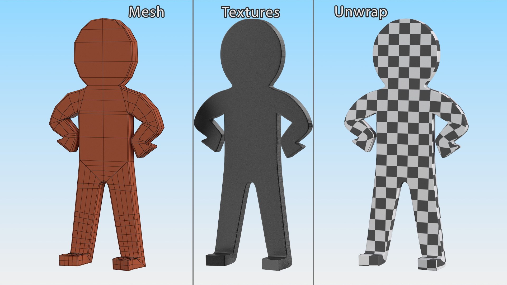 3D Plastic Stickman Confident Pose Black - TurboSquid 2112728
