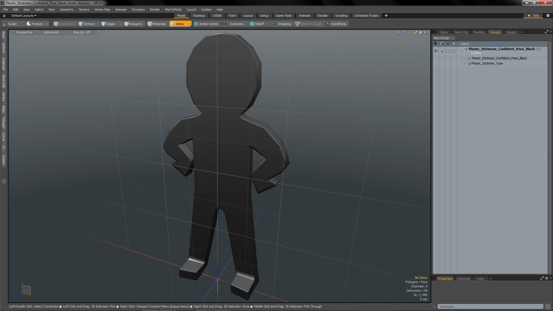 3D Plastic Stickman Confident Pose Black - TurboSquid 2112728