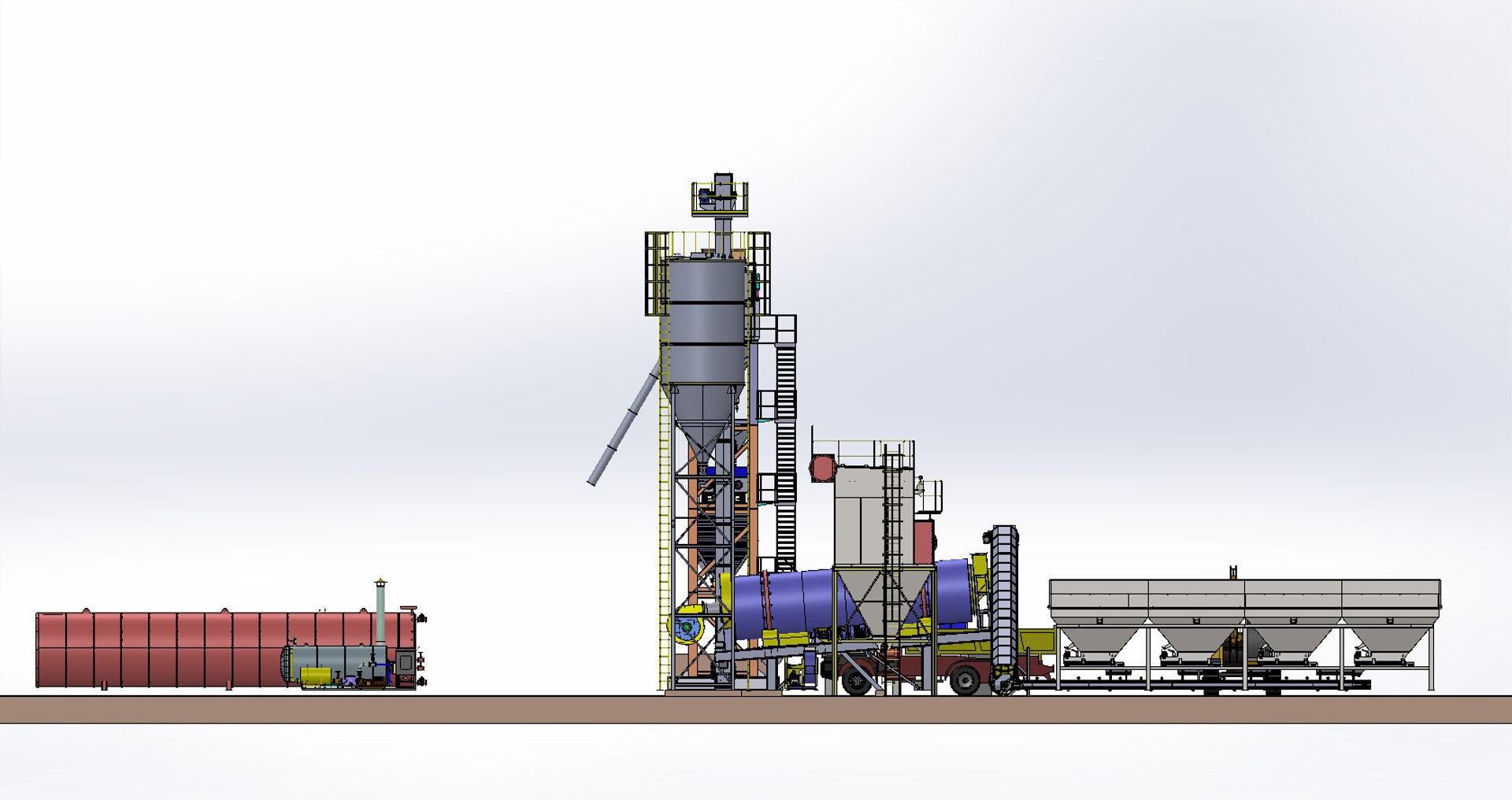 3D Model Asphalt Plant 160 Tons - TurboSquid 1470095