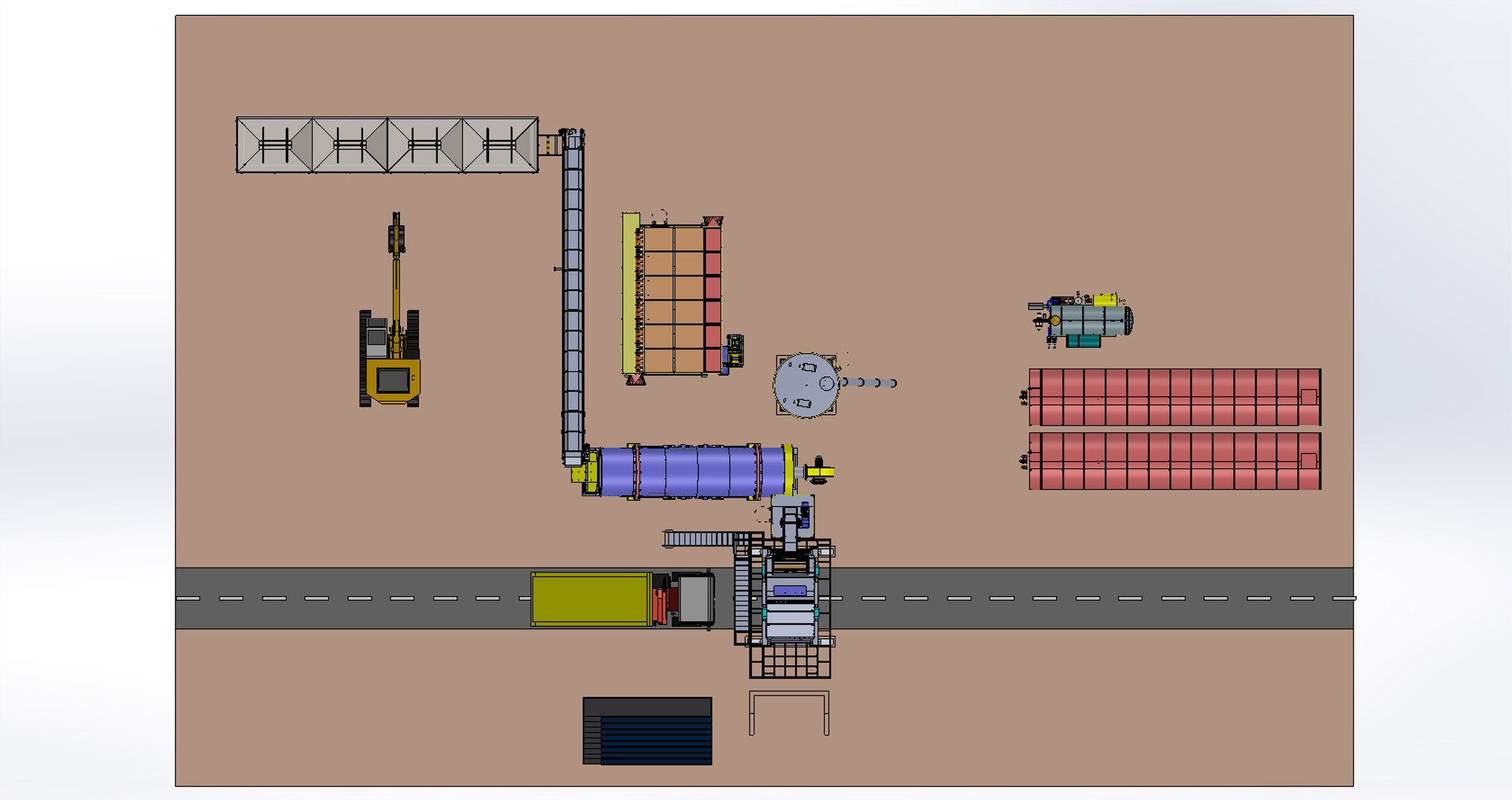 3D Model Asphalt Plant 160 Tons - TurboSquid 1470095