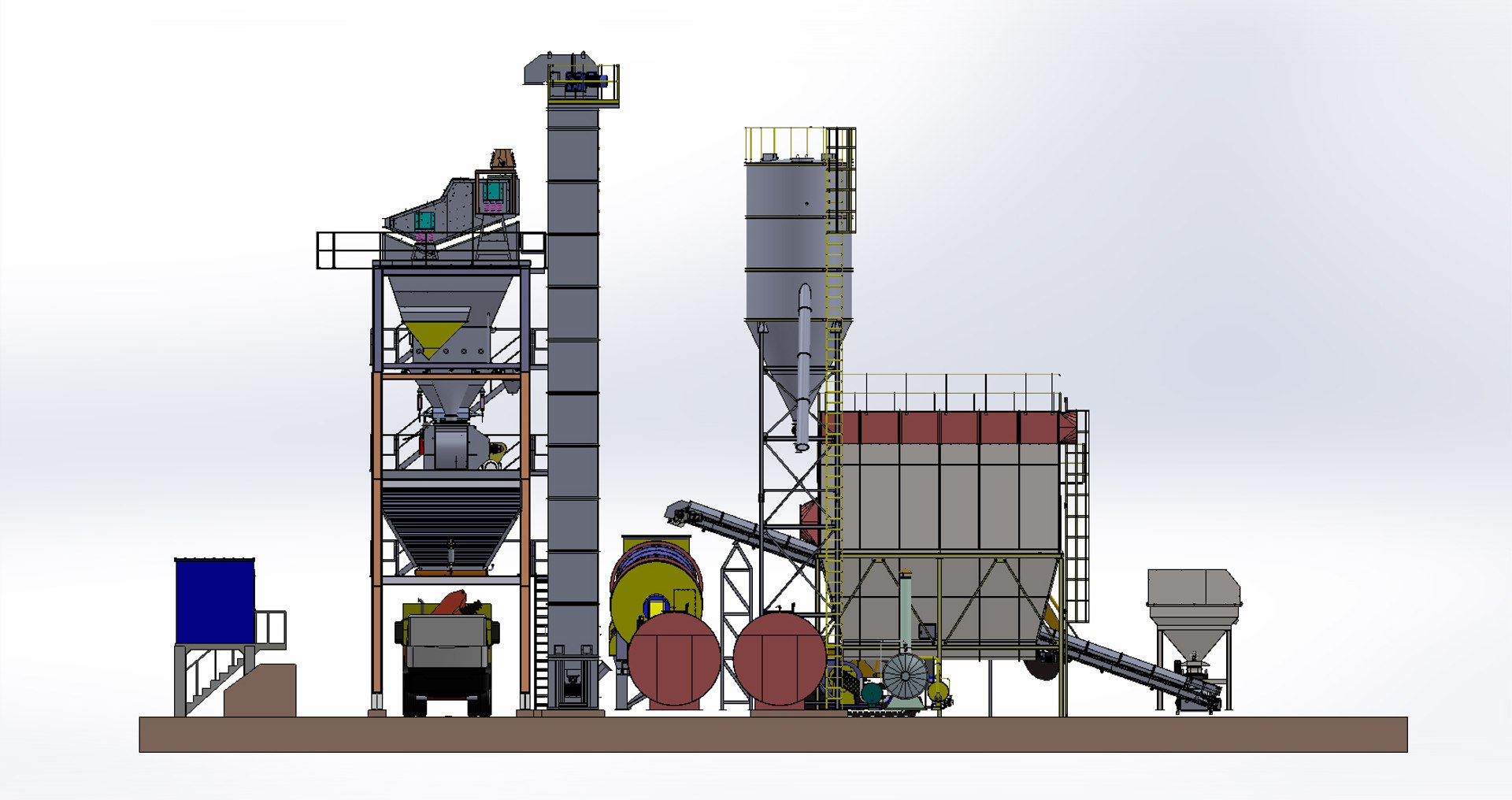 3D Model Asphalt Plant 160 Tons - TurboSquid 1470095